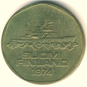 Coin: 5 Markkaa (Finland(1963~2001- Republic (3rd issue)) WCC:km53