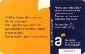 Tarjeta Telefónica: Antel Nuevo Logo (Antel, Uruguay(2010/11 - Chip ...