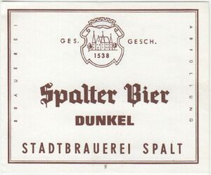 Drink Label: Spalter dunkel (Stadtbrauerei Spalt, Germany, Federal ...