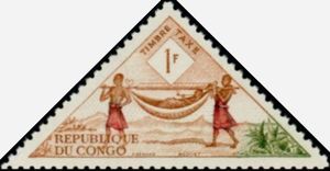 Stamp: Palanquin (hammock) bearers (Congo, Republic (Brazzaville)(Mode ...