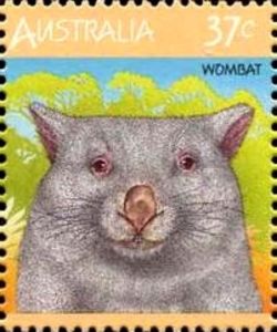 Stamp: Common Wombat (Vombatus ursinus) (Australia(Australian Wildlife ...