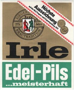 Drink Label: Irle Edel-Pils (Brauerei Irle, Siegen, Germany, Federal ...