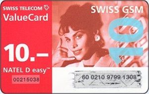 Telefonkarte: GSM Natel D easy (Swisscom Value Cards, Schweiz ...