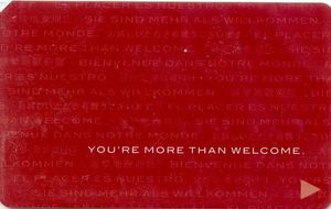 บัตรโรงแรม: Hyatt - You're more than welcome (red) (Hyatt, สหรัฐอเมริกา ...