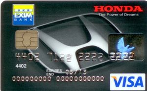 Bank Card: Visa Classic "Honda" (Ukr Exim Bank, UkraineCol:UA-VI-0287