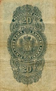 Banknote: 20 Markkaa (Finland(1897-1898 Issue) Wor:P-5a.6
