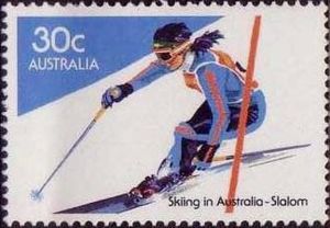 Stamp: Slalom (Australia(Skiing) Mi:AU 876,Sn:AU 899,Yt:AU 862,Sg:AU ...