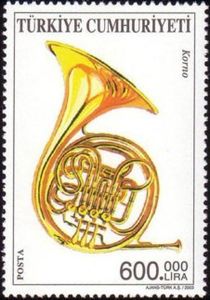 Stamp: French Horn (Türkiye (Turkey)(Brass Instruments) Mi:TR 3355,Sn ...