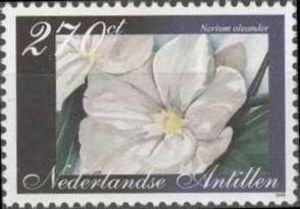 Stamp: Nerium oleander (Netherlands Antilles(Flowers (2005)) Mi:AN 1362 ...