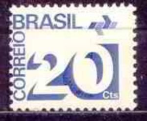 Stamp: Number 20 (Brazil(Mark Post and Emblem) Yt:BR 1028a,Sg:BR 1395 ...
