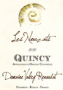 Drink Label: Quincy AOC - Les Nouzats 2020 (Domaine Valery Renaudat, France(Quincy) Col:FR-WINE ...