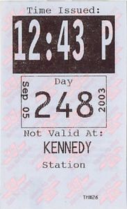 Transport Ticket: Issued at Kennedy (TTC - Toronto Transit Commission ...