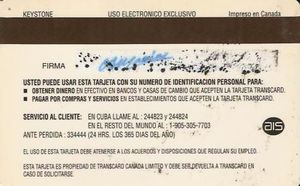 Bank Card: Transcard (Tarjeta Financiera Internacional, CubaCol:CU-GM-0001