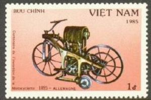Stamp: 1895 Motorcycle, Germany (Vietnam(Centenary of the invention of ...