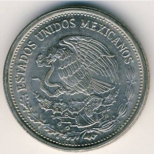 Moneda: 50 Pesos (Benito Juarez) (México(1905~1992 - Estados Unidos ...