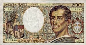Banknote: 200 Francs (France(1968-1997 Issue) Wor:P-155d.1