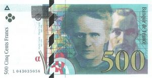 Banknote: 500 Francs (France) (1992-2000 Issue) Wor:P-160d
