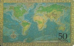 Phonecard: World Map 50 Units (North America Plan) (GlobalOne ...