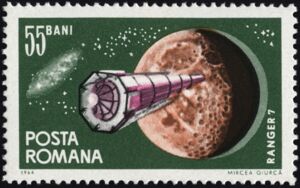 Stamp: Ranger 7 Lunar Probe, Moon (Romania(Space Travel and Lunar ...