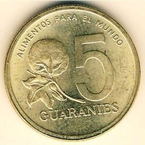 Moneda: 5 Guaranies (Paraguay) (1944~Hoy - República (Guaraní ...