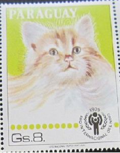 Stamp: Domestic Cat (Felis silvestris catus) (Paraguay(International ...