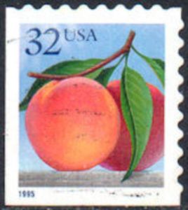 Stamp: Peach (United States of America(Peaches and Pears) Mi:US 2603BEul