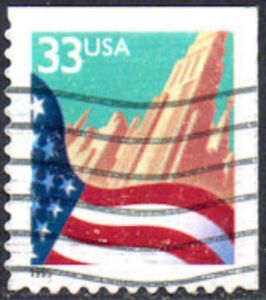Stamp: Flag over City (United States of America(Flag over City) Mi:US ...