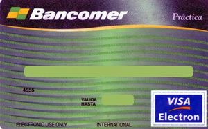 Bank Card: Práctica (Bancomer, MexicoCol:MX-VE-0001.02