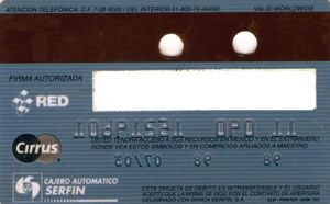 Tarjeta de Banco: Cheque Electronico (Banca Serfin, MéxicoCol:MX-MS-0003