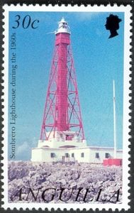 Stamp: Sombrero Lighthouse, 1962 (Anguilla(Commissioning of New ...