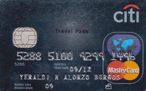 Tarjeta de Banco: Citi Travel Pass (Banamex, México) Col:MX-MC-0013.01