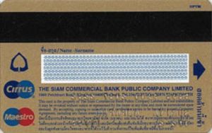 Bank Card: SCB -ATM (Siam Commercial Bank, ThailandCol:TH-MS-0006