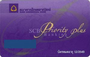 Bank Card: SCB -Priority Plus (Siam Commercial Bank, Thailand) Col:TH ...