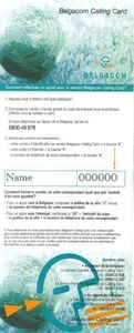 Phonecard: Belgacom Calling Card (Earth globe) - paper card (Belgacom ...