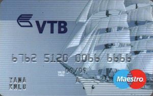 Bank Card: VTB Maestro "Sailing ship" (VTB Bank, Ukraine) Col:UA-MS-0097.01