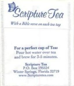 Tea Bag: A Bible verse with each cup of tea… (Scripture Tea, United ...