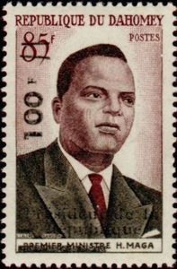 Stamp: Hubert Maga (1916-2000), surcharged (DahomeyMi:DY 186,Sn:DY 149 ...