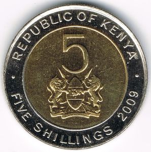 Coin: 5 Shillings (Kenya(2005~2017 - 6th Circulation) Col:KE-000012,WCC ...