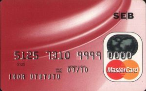 Bank Card: SEB Bank Debit Card (SEB Bank, UkraineCol:UA-MC-0137