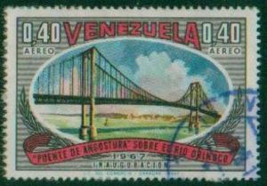Stamp: Angostura Suspension-Bridge (Venezuela(Dedication of the ...