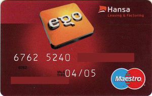 Bank Card: Leasing Card (Hansabanka, LatviaCol:LV-MS-0006