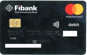Bank Card: Fibank Mastercard Debit Black - 02/20/011 (First Investment ...
