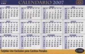Tarjeta telefónica: Calendario 2007 (ICE Servicio Colibrí 197/ Servicio ...