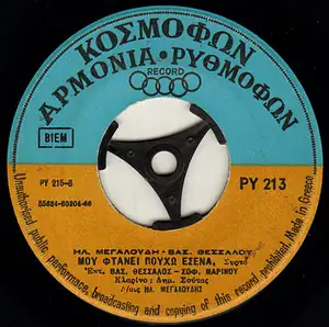 Plaka ng Musika: Βασίλης Θεσσαλός, Σοφία Μαρτίνου / Ηλίας Μεγαλούδης ...