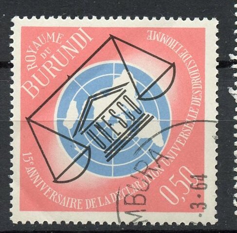 Burundi: UNESCO emblem, scales and map, 1963 : US$ 0.11 from Whitby ...