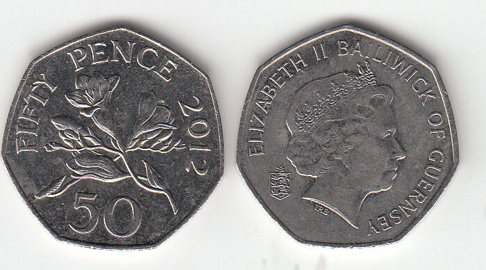 Guernsey: 50 Pence (Guernsey Freesias), 2012 : US$ 3.18 from jerseycoin ...