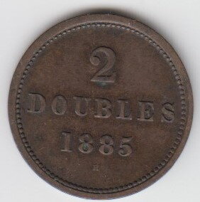Guernsey: 2 Doubles, 1885 H : US$ 5.79 from jerseycoin : Coins ...