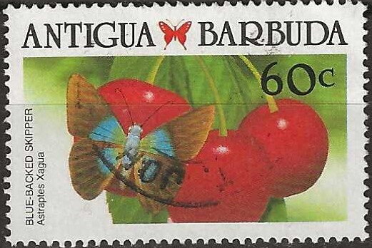 Antigua and Barbuda: Blue-backed Skipper (Astraptes xagua), 1988 : US ...