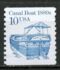 Stamp: Canal Boat 1880s (United States of America) (Transportation ...