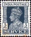 Sello: King George VI wearing Imperial Crown of India (India(King ...